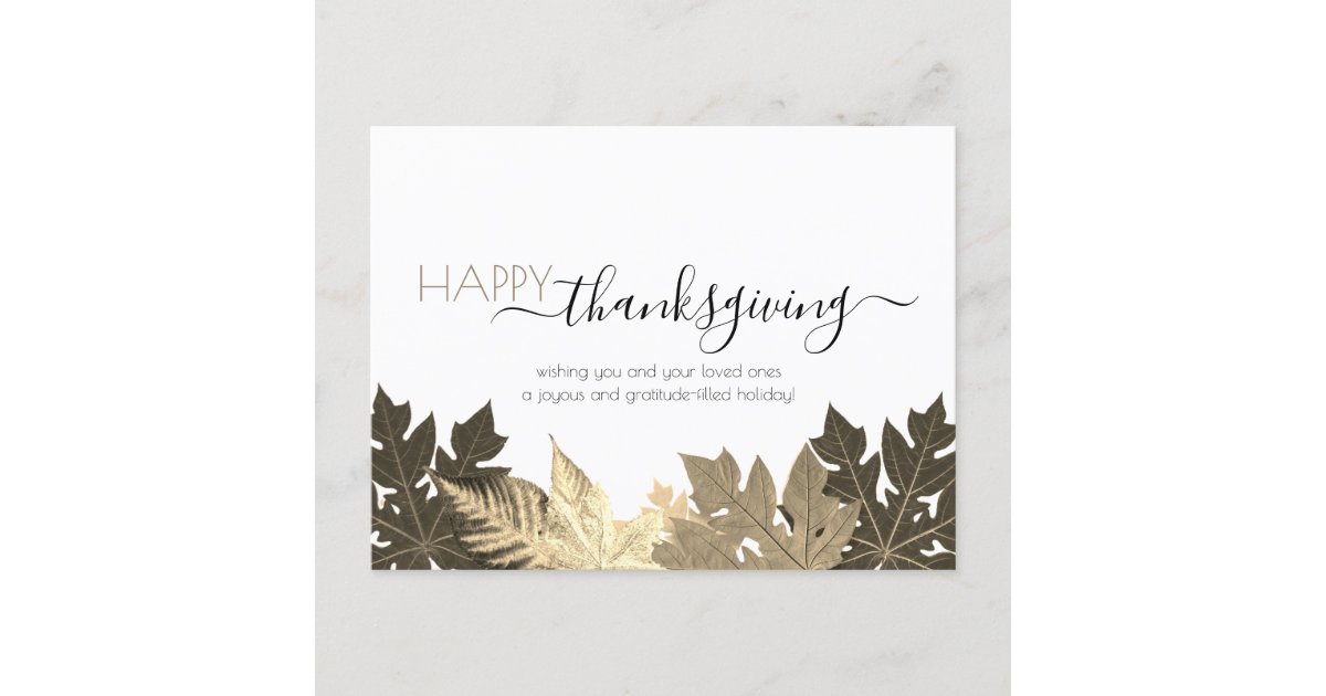 Personalised Thanksgiving Message Employees Postcard | Zazzle.co.uk