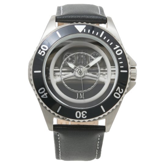 Personalised Vintage Car Steering Wheel Watch | Zazzle.co.uk