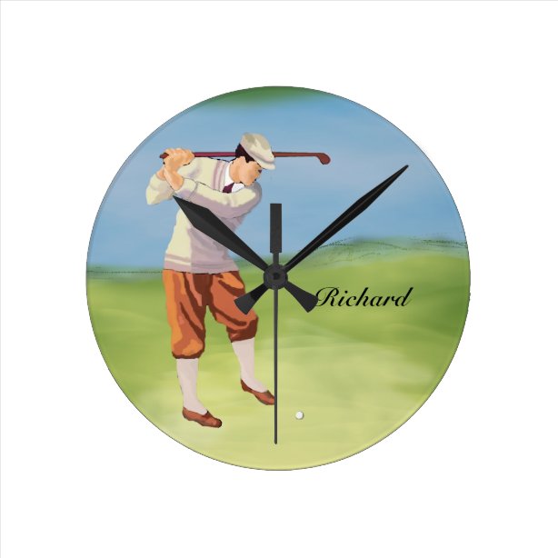 Golf Wall Clocks | Zazzle UK