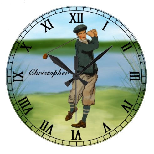Golf Wall Clocks | Zazzle UK