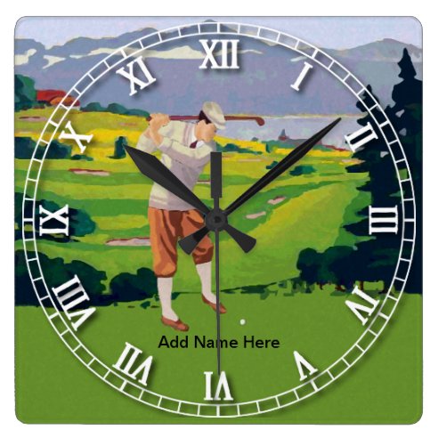 Golf Wall Clocks | Zazzle UK