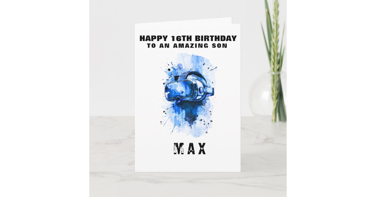 Personalised VR Gaming Birthday Card | Zazzle