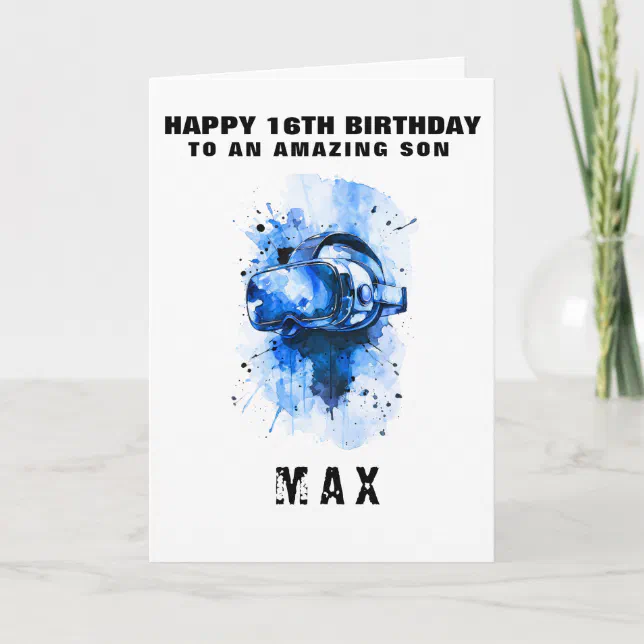Personalised VR Gaming Birthday Card | Zazzle