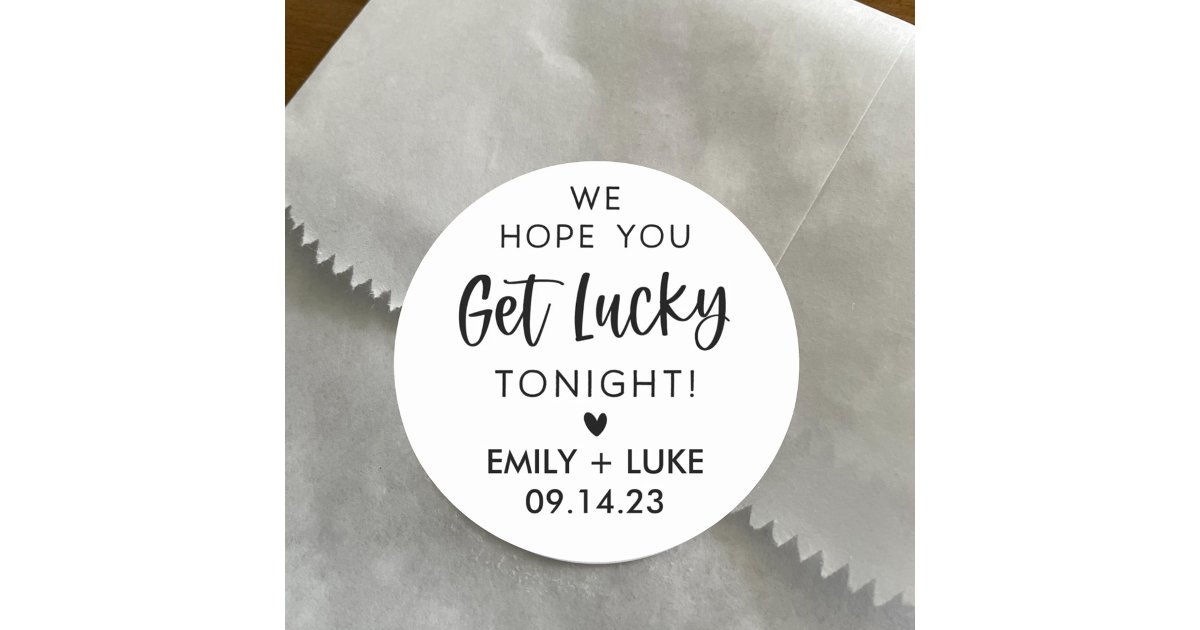 Personalised Wedding Lottery Ticket Favour Classic Round Sticker | Zazzle