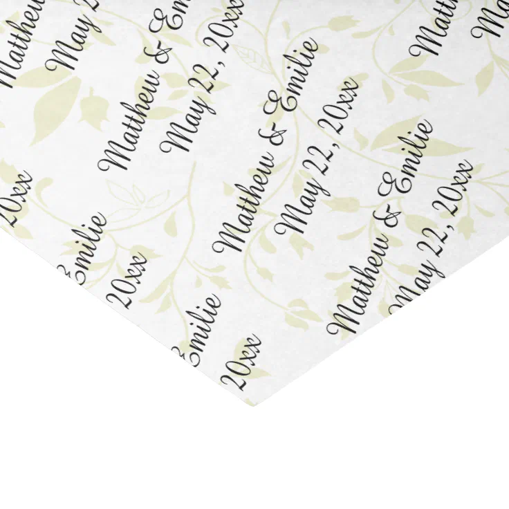 Personalised Wedding Tissue Paper | Zazzle