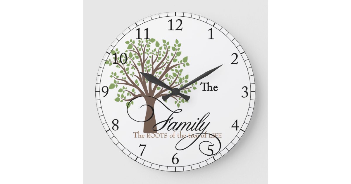 Personalized Family Tree Clock | Zazzle