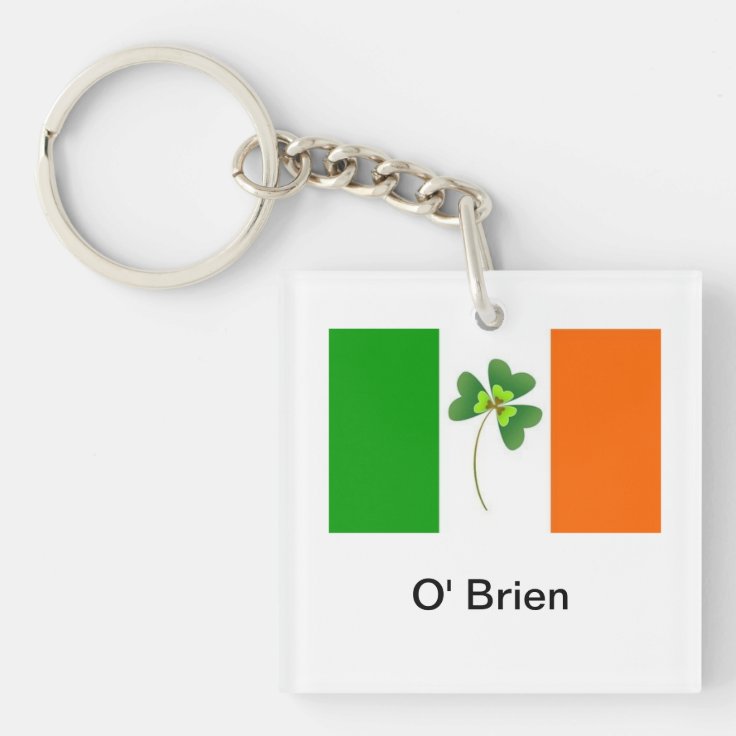 Personalized Irish Flag Keyring | Zazzle