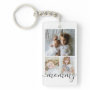Personalized Photo and Text Photo Collage Key Ring | Zazzle