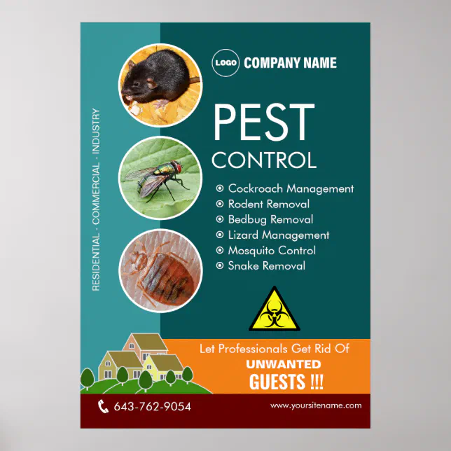 Pest Control Editable Poster | Zazzle