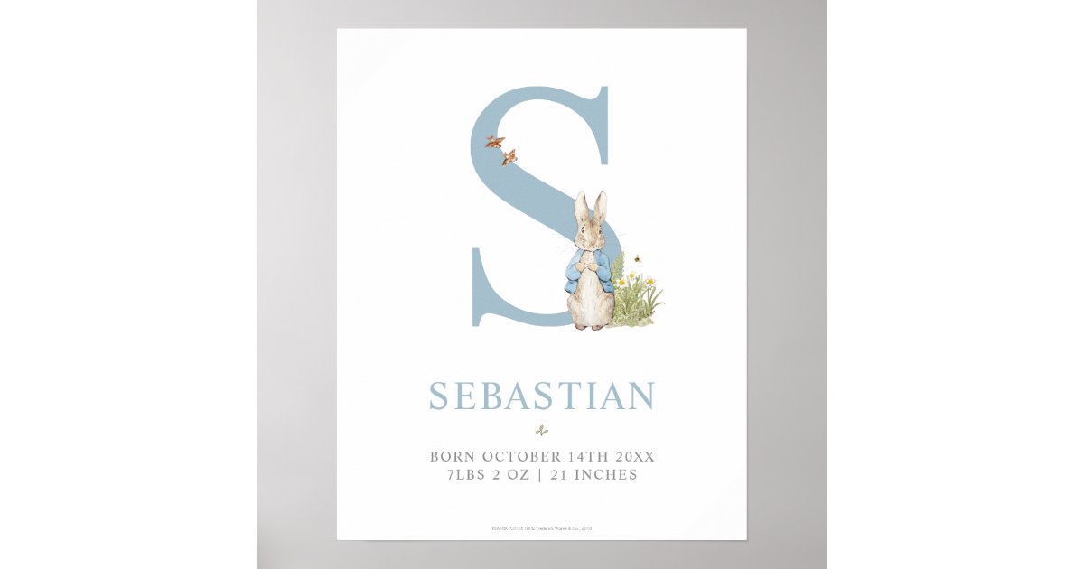 Peter Rabbit | Personalised Letter S Poster | Zazzle