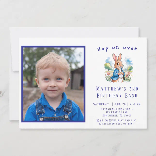 Peter Rabbit’s Garden Birthday Bash: Hop on Over Invitation | Zazzle