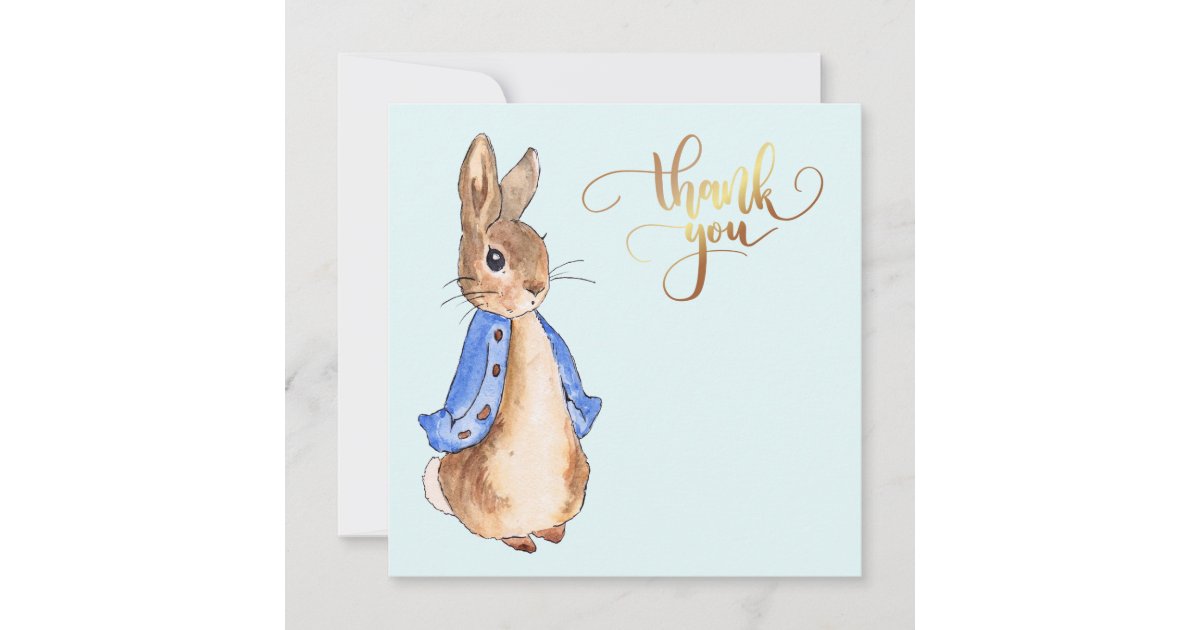 Peter the Rabbit Thank You Card | Zazzle