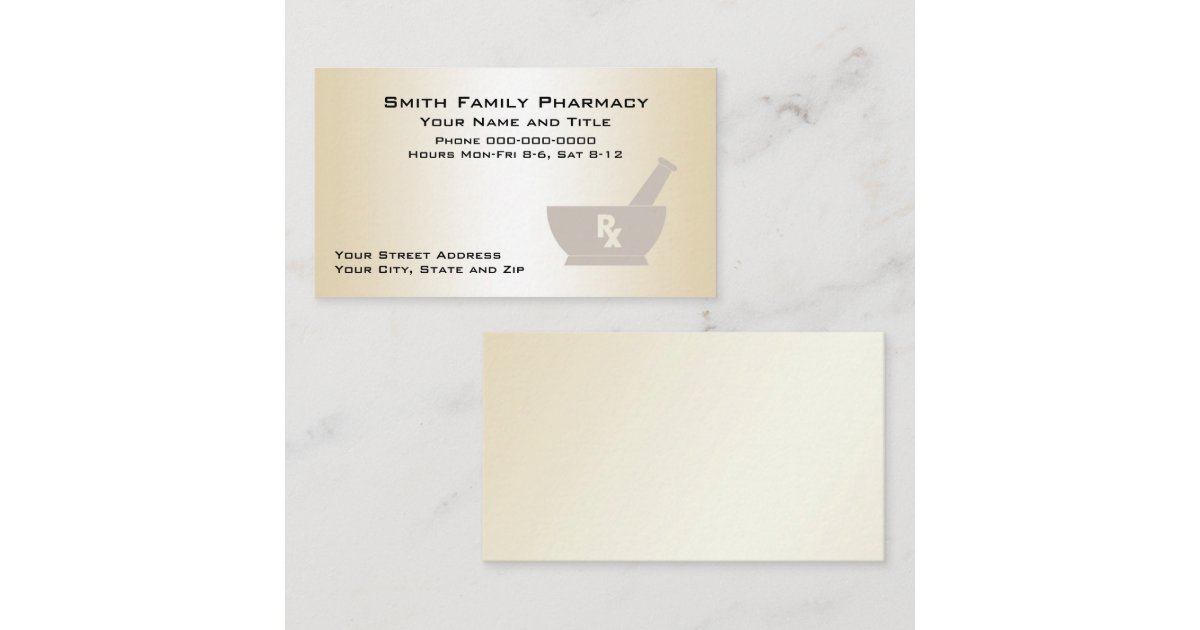 Pharmacist Business Card | Zazzle