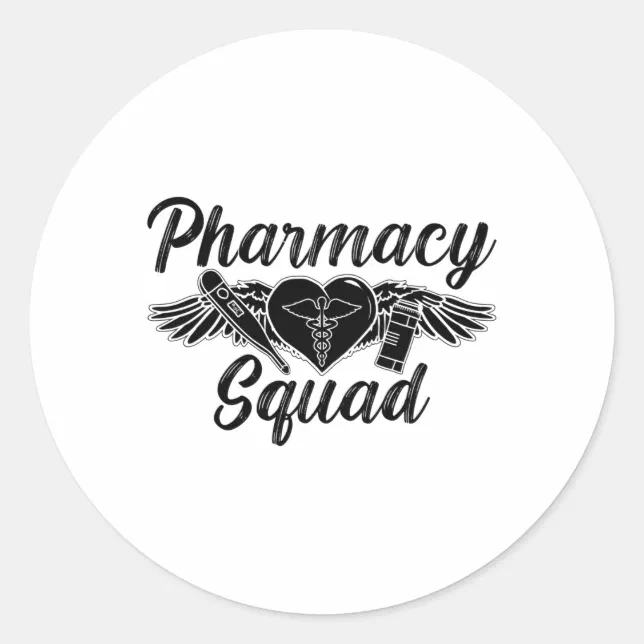 Pharmacist Technician Medicine Tech Pharmacy Squad Classic Round ...