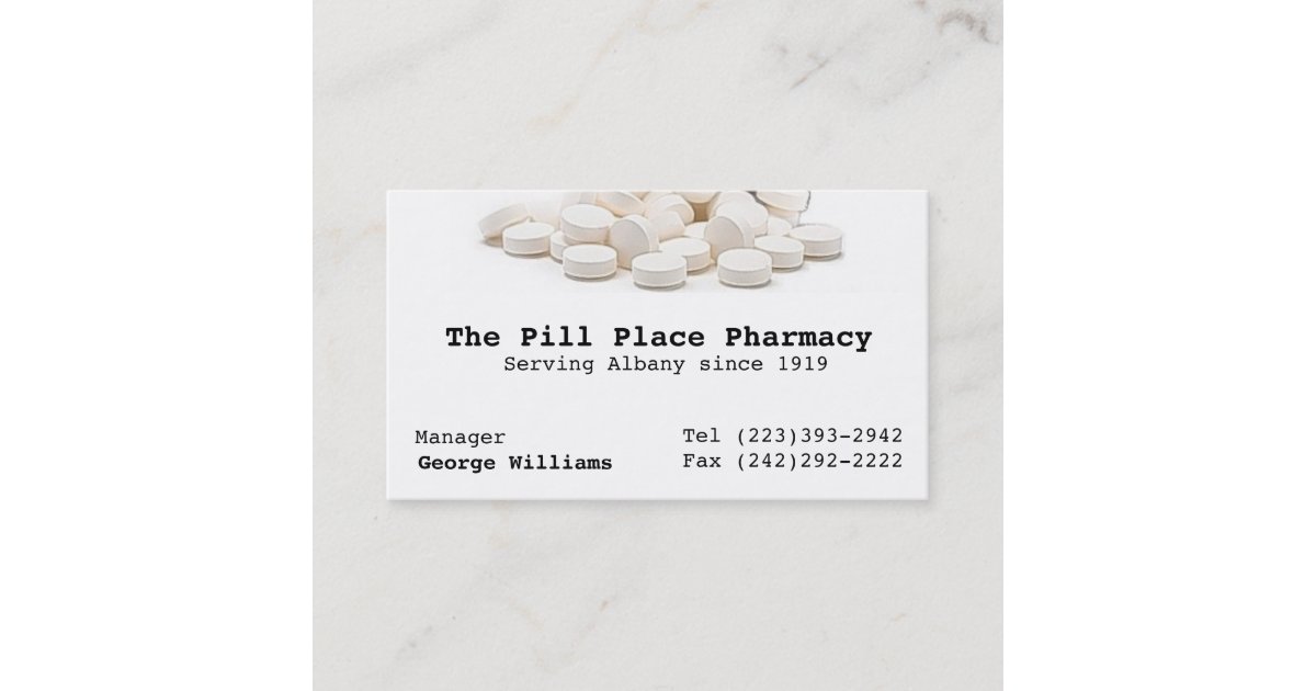 Pharmacy Pharmacist Business Card | Zazzle