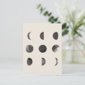 Phases of the Moon Lunar Watercolor Postcard | Zazzle