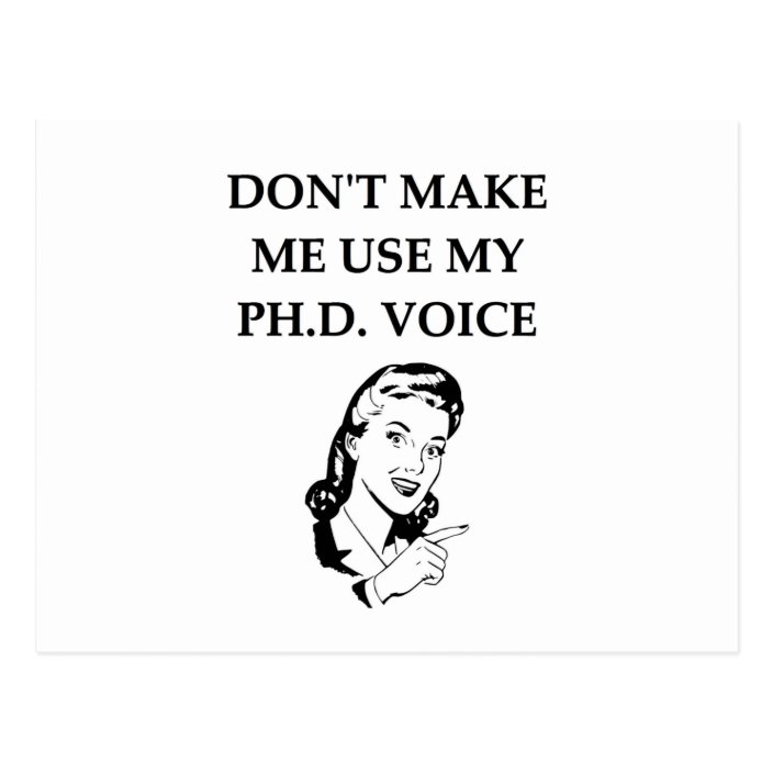 phd joke postcard | Zazzle.co.uk