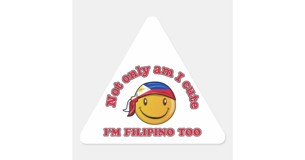 Philippines flag designs triangle sticker | Zazzle