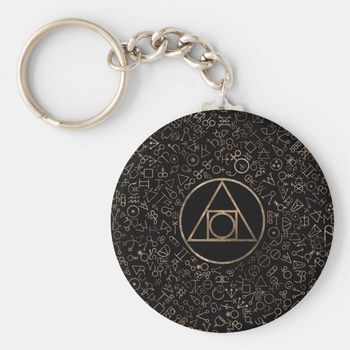 Philosopher's stone symbol Alchemical pattern 1 Key Ring | Zazzle.co.uk