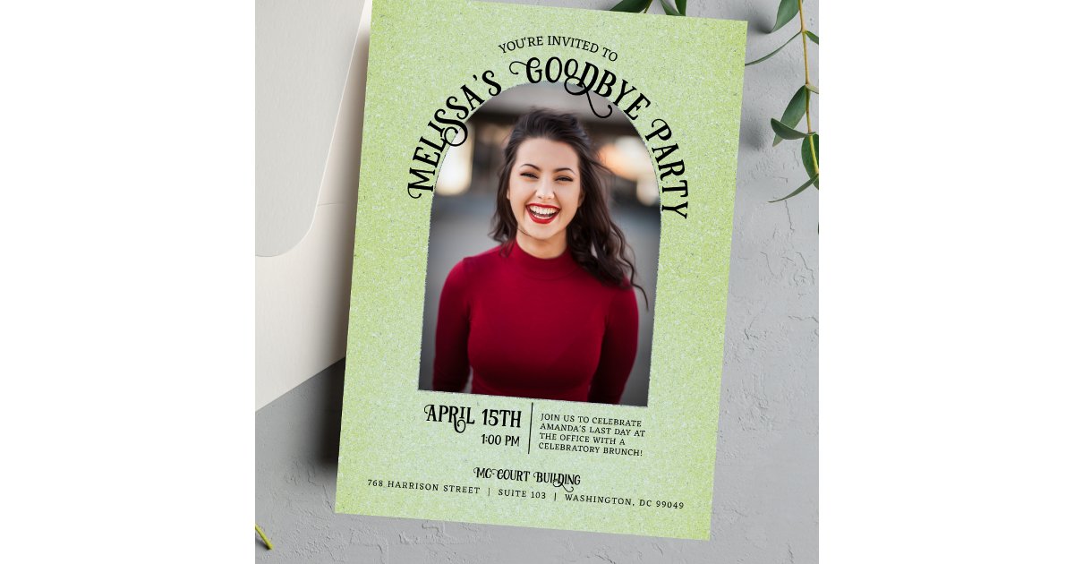 Photo Arch Goodbye Farewell Party Invitation | Zazzle