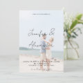 Photo & Big Names Vertical Photo Wedding V2 Invitation | Zazzle