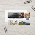 Photo Collage Modern Simple QR Code Business Card | Zazzle