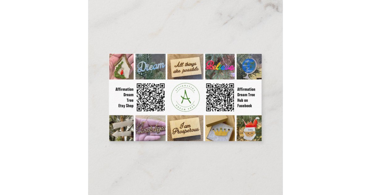 Photo Collage QR Code Business Card | Zazzle