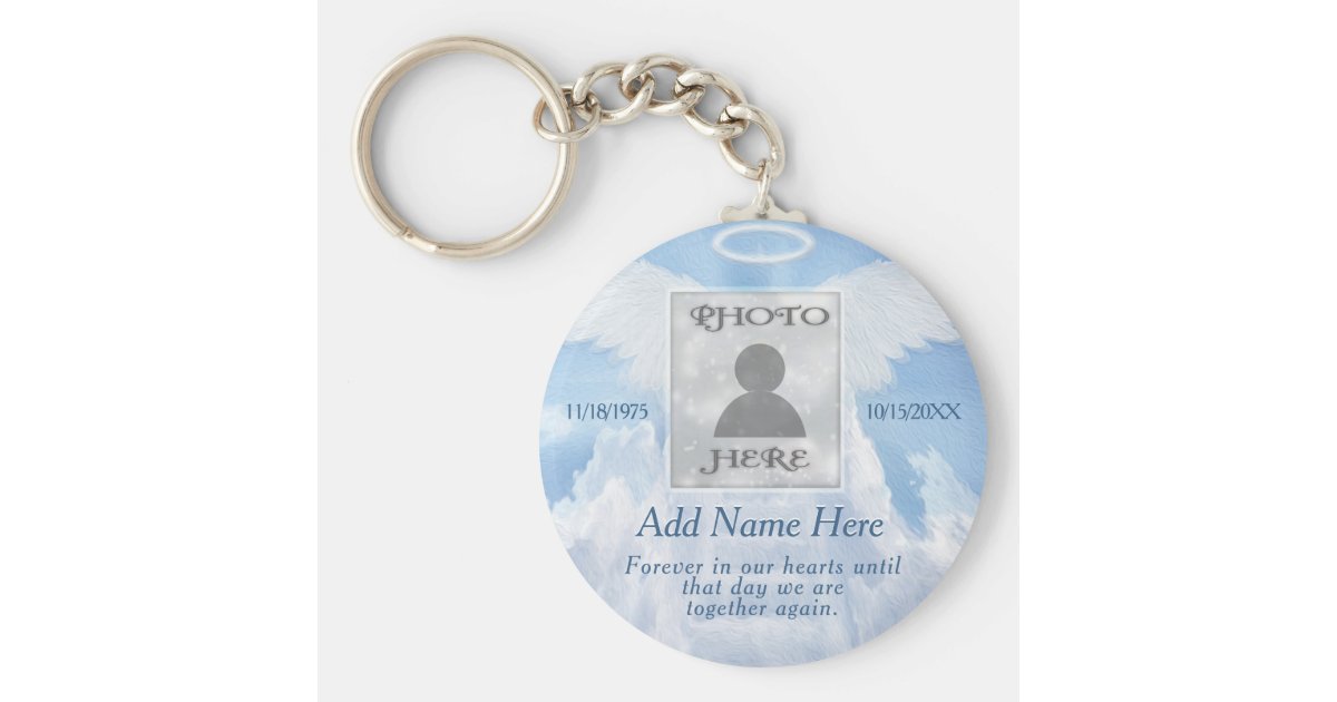 Photo Memorial in Loving Memory Key Ring | Zazzle