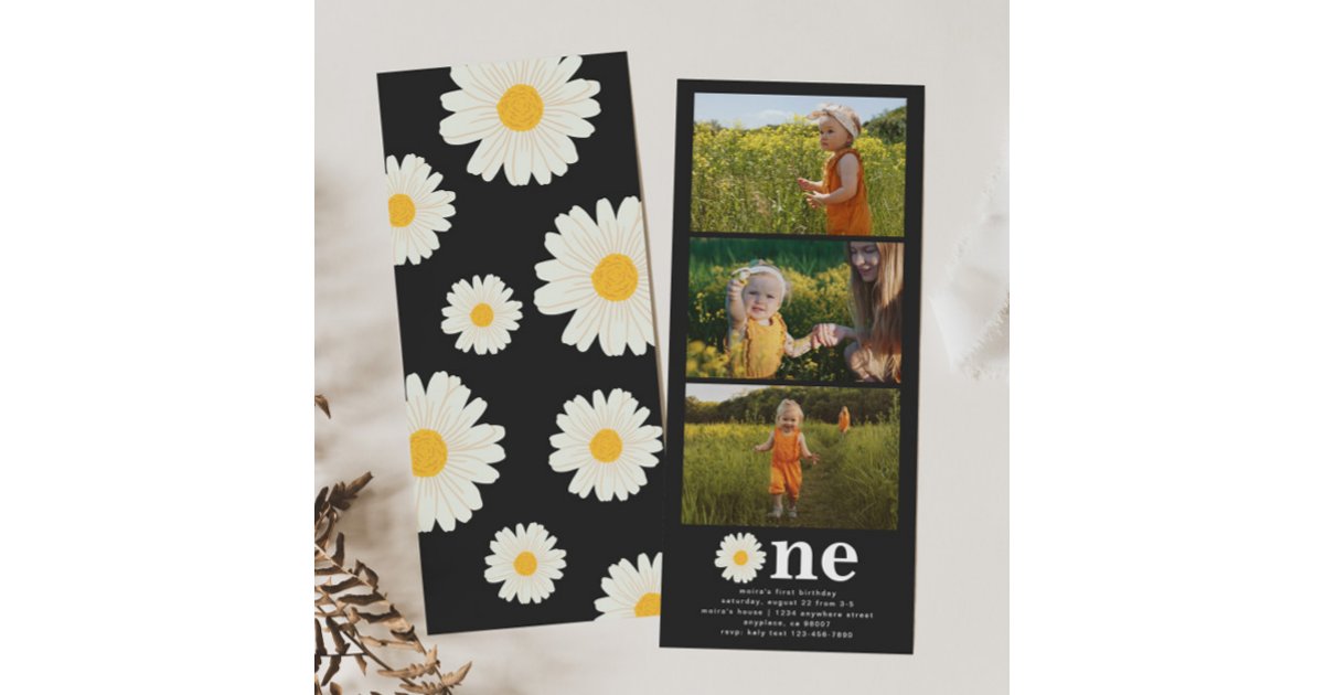 Photo Strip Birthday Invitation | Zazzle