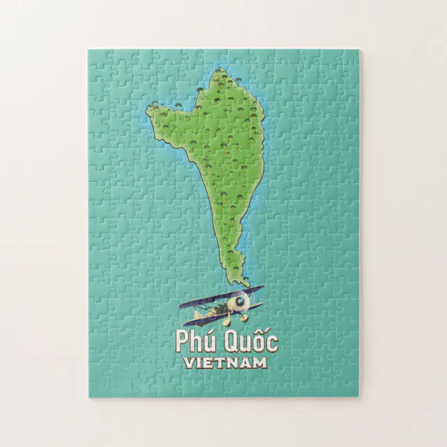 Phú Quốc Island map Vietnam map Jigsaw Puzzle | Zazzle