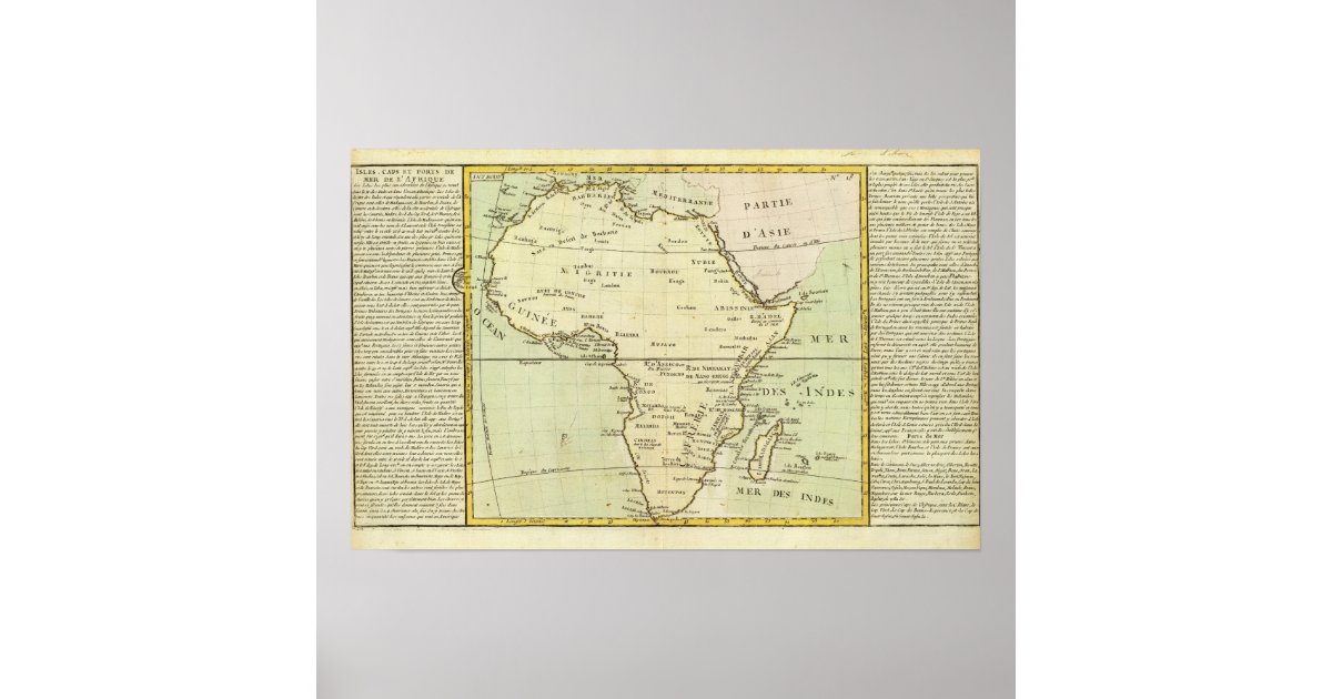 Physical map of Africa Poster | Zazzle