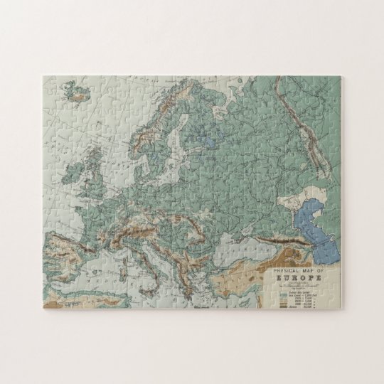 Physical Map of Europe Jigsaw Puzzle | Zazzle.co.uk