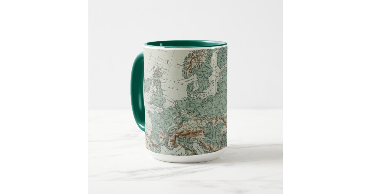 Physical Map of Europe Mug | Zazzle