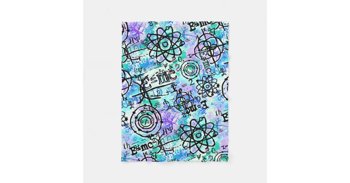 Physics and Math Symbols, Geek Fleece Blanket | Zazzle