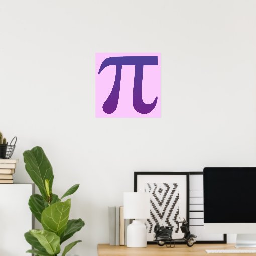 Pi in Purple Poster | Zazzle