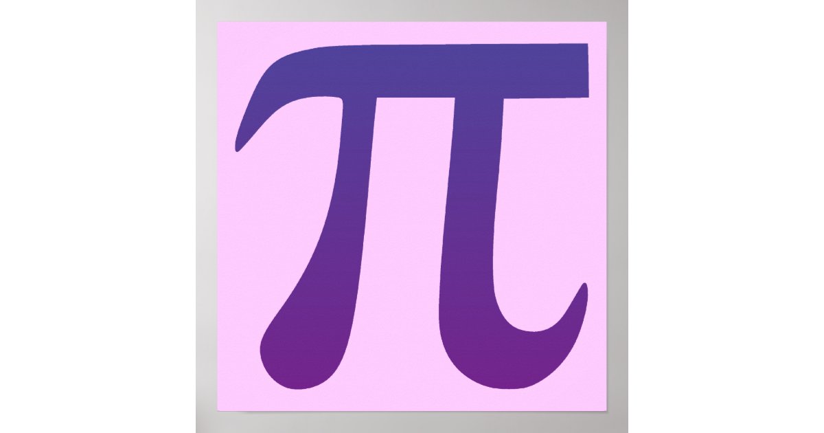Pi in Purple Poster | Zazzle
