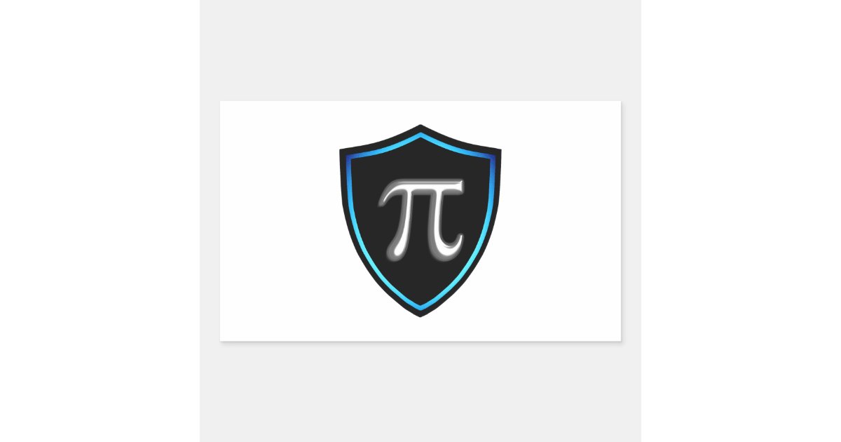 Pi Irrational Shield Mathematics 14 Happy march Pi Rectangular Sticker ...