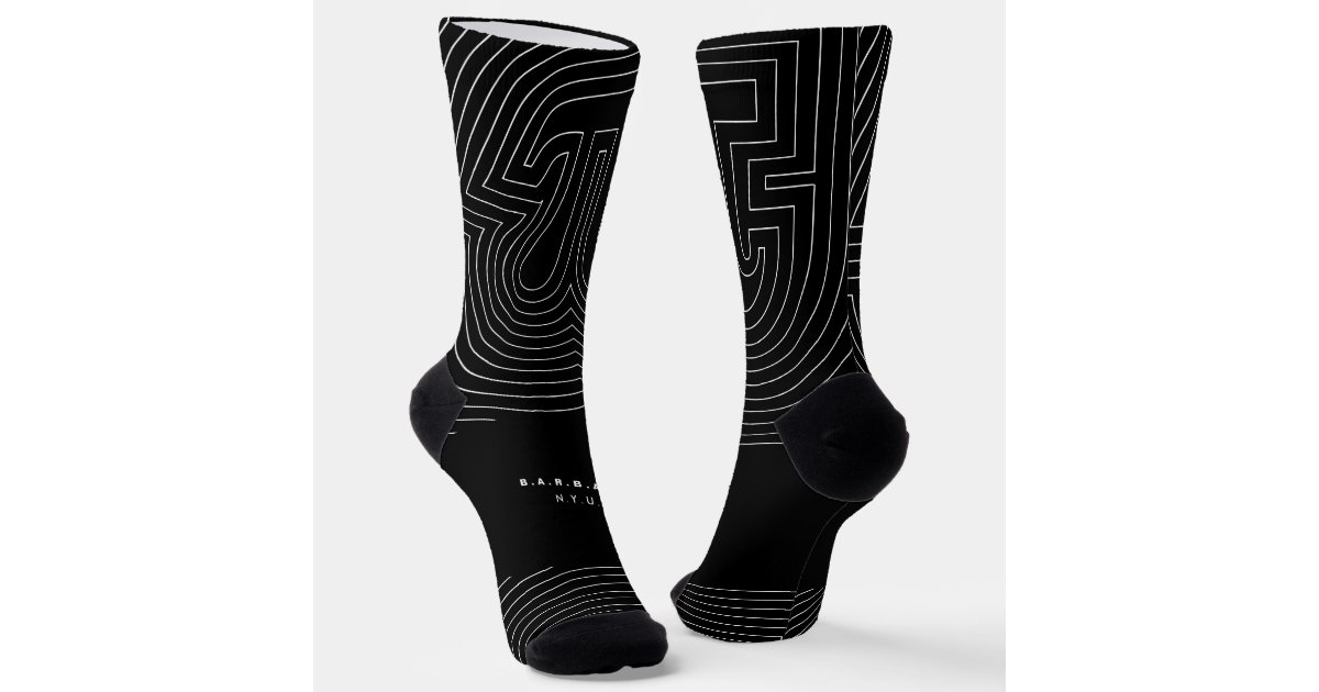 Pi Line Art Teacher's Day Back to School Monogram Socks | Zazzle