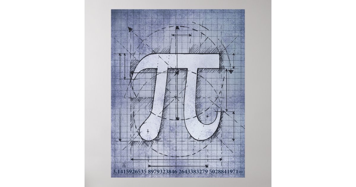 Pi Number Drawing Poster | Zazzle