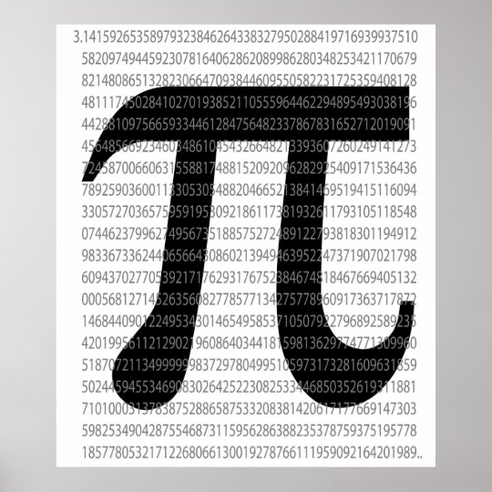 Pi symbol of maths poster | Zazzle.co.uk