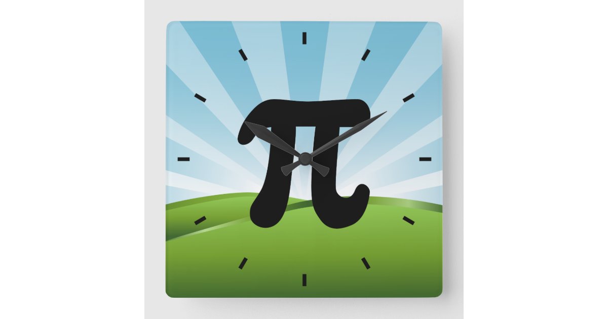 Pi Symbol Wall Clock | Zazzle