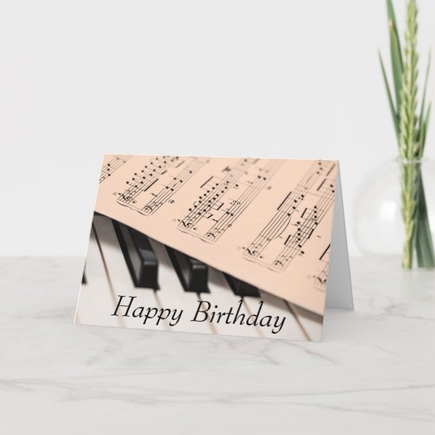 Piano Birthday Cards | Zazzle UK