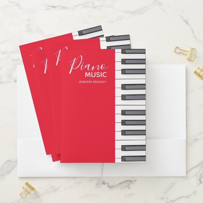 Piano Lesson Piano Music Pocket Folder | Zazzle.co.uk