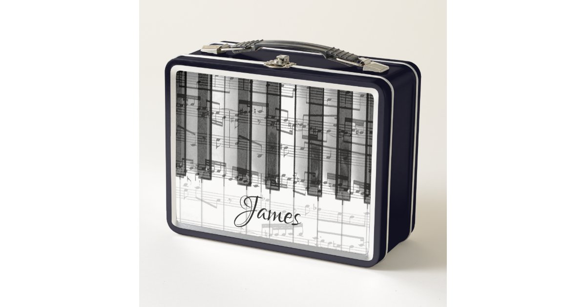 piano music metal lunch box | Zazzle