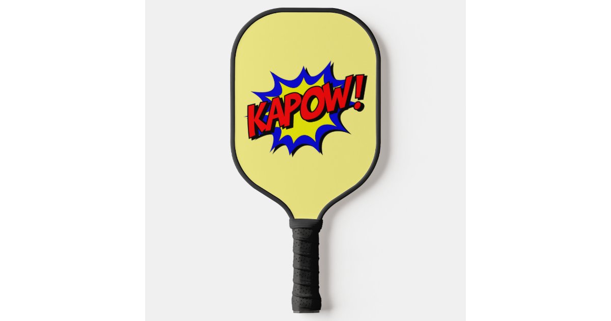PICKLEBALL PADDLE FUNNY COMIC BUBBLE KAPOW! | Zazzle