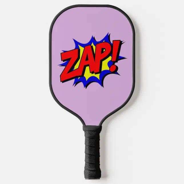 PICKLEBALL PADDLE FUNNY COMIC BUBBLE ZAP! | Zazzle