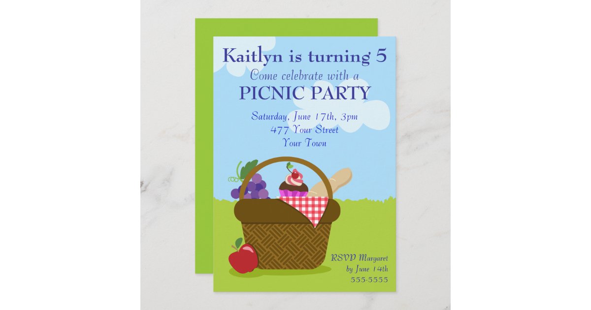 Picnic Party Invitation | Zazzle