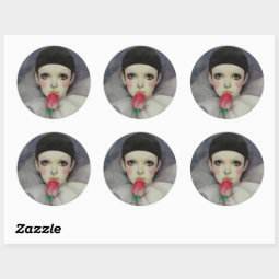 Pierrot 1980s Sticker | Zazzle