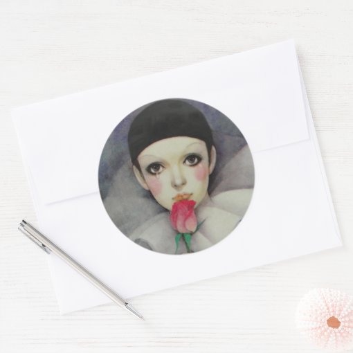 Pierrot 1980s Sticker | Zazzle