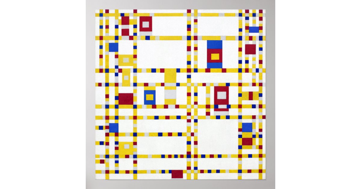 Piet Mondrian Broadway Boogie Woogie Poster | Zazzle